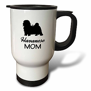 3dRose Janna Salak Designs Dogs - Havanese Dog Mom - Travel Mugs (tm_350812_1)