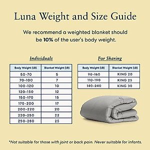 Luna [ Cooling Silky Bamboo Weighted Blankets 100% Lyocell Premium Quality Weighted Cooling Blanket | Breathable All Season Calming Blanket for Adults [15lbs - Queen - 60" x 80"] [Dark Grey]