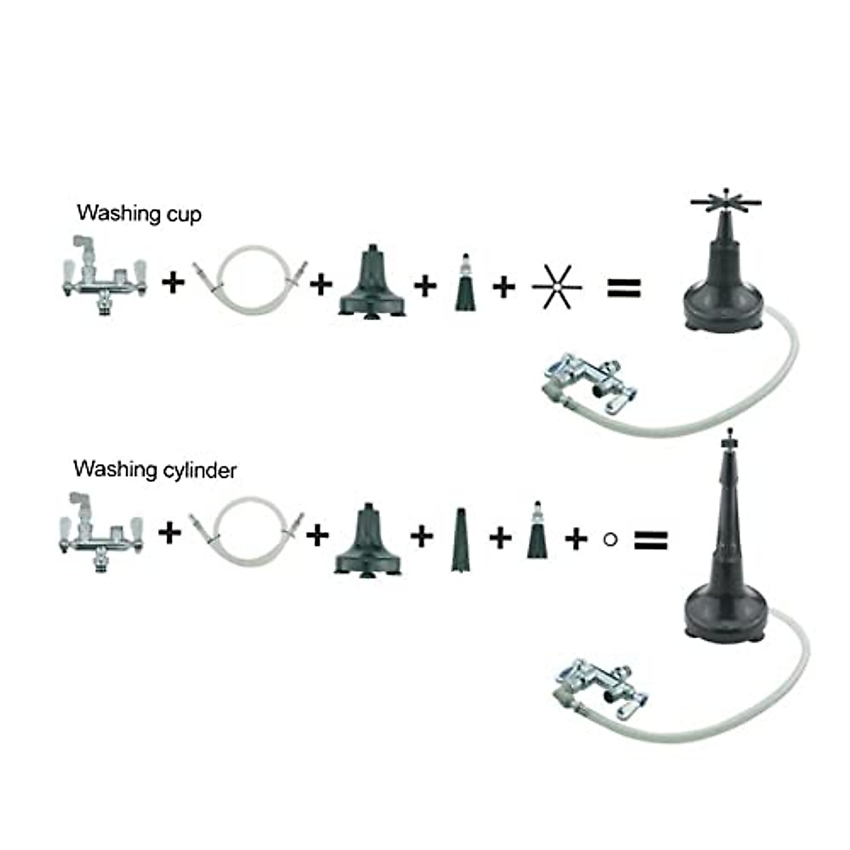 Upgrade Your Bar Supplies with our Commercial Cup Rinser Washer & Dual Temperature Faucet - Perfect Coffee Shop Equipment for Quick and Easy Cleaning