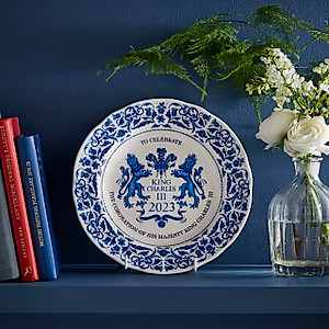 Spode King Charles III Coronation Commemorative Plate Commemorative Memorabilia, Souvenirs, or Gift | Home Decoration | Dishwasher and Microwave Safe | Made in England