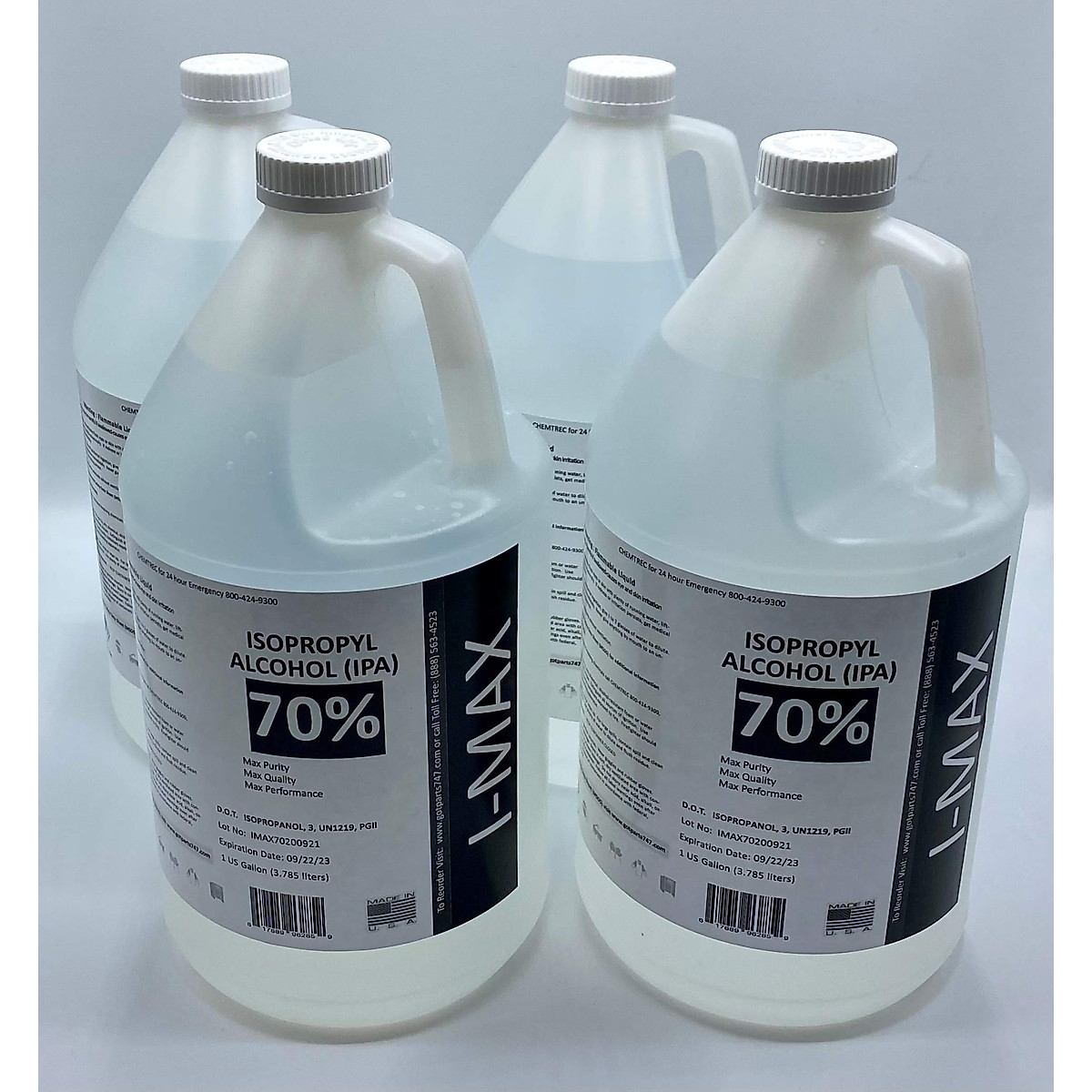 Isopropyl Alcohol - IPA 70% (4-1 Gallon) High Purity IPA - Made in USA