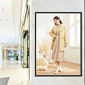 30x40 Inch Poster Frame, Plexiglass, Set of 2, Black Snap Frames, Front-loading Frame, Coating Aluminum Profile, Display Horizontally & Vertically