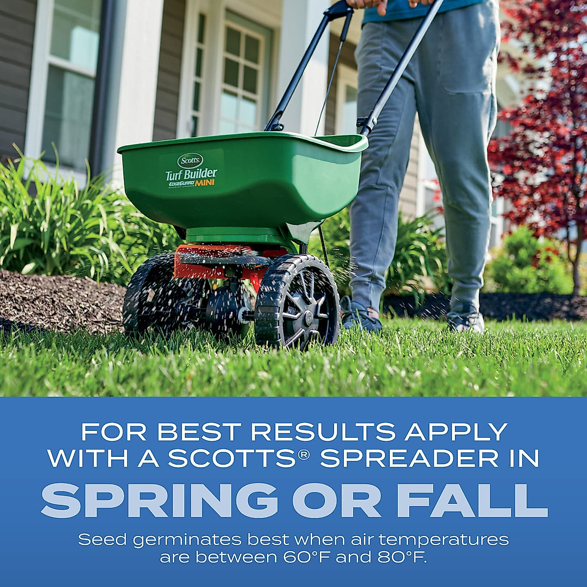 Scotts Turf Builder Grass Seed Sun & Shade Mix with Fertilizer and Soil Improver, Thrives in Many Conditions, 5.6 lbs.