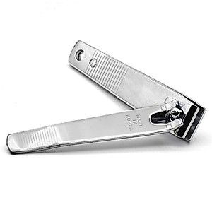PrettyClaw | Nail Clippers Sharp Edge Fingernail and Toenail Clipper Cutter Thick Nail Trimmer Stainless Steel for Manicure and Pedicure (Straight Edge)