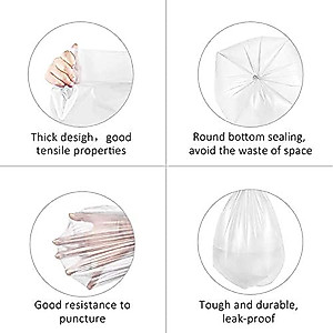 Small Trash Bags, Magesh 4 Gallon Trash Bags/Garbage Bags, Strong Wastebasket Liners for Bathroom Bedroom Office Trash Can, 125 Counts