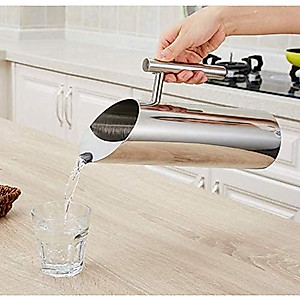 Stainless Steel Water Pitcher Carafe with Ice Guard 70 Ounces Capacity Chrome Plated Mirror Finish by MUGLIO