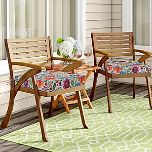 idee-home Outdoor Patio Chair Cushions Set of 2, Outdoor Chair Cushions for Patio Furniture, Replacement Seat Cushions 19x19 Waterproof