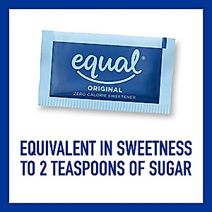 EQUAL 0 Calorie Sweetener, Sugar Substitute, Zero Calorie Sugar Alternative Sweetener Packets, Sugar Alternative, 800 Count