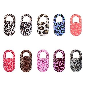 SOLUSTRE 10pcs Slide for Thin Pattern Blocker Ultra Pro Laptop Phone Blockers Camera Slider Privacy Tablet Webcam Cover Leopard Protection