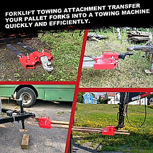 ELITEWILL 2" Trailer Hitch Receiver Forklift Towing Attachment Fit for Dual Pallet Forks