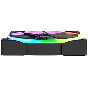 NZXT AER RGB 2-140 mm - HF-28140-B1 - Advanced Lighting Customizations - Winglet Tips - Fluid Dynamic Bearing - LED RGB PWM Fan for NZXT RGB - Single (Lighting Controller Required & NOT Included)