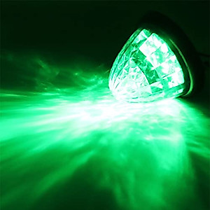 MoreChioce 10PCS LED Side Marker Light, Waterproof Trailer LED Clearance Marker Lights Universal Led Trailer Lights Warning Beacon Light for 12V 24V Car Truck RV,Green