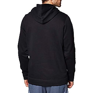 Under Armour Mens Hustle Fleece Hoodie , Black (001)/White , X-Large
