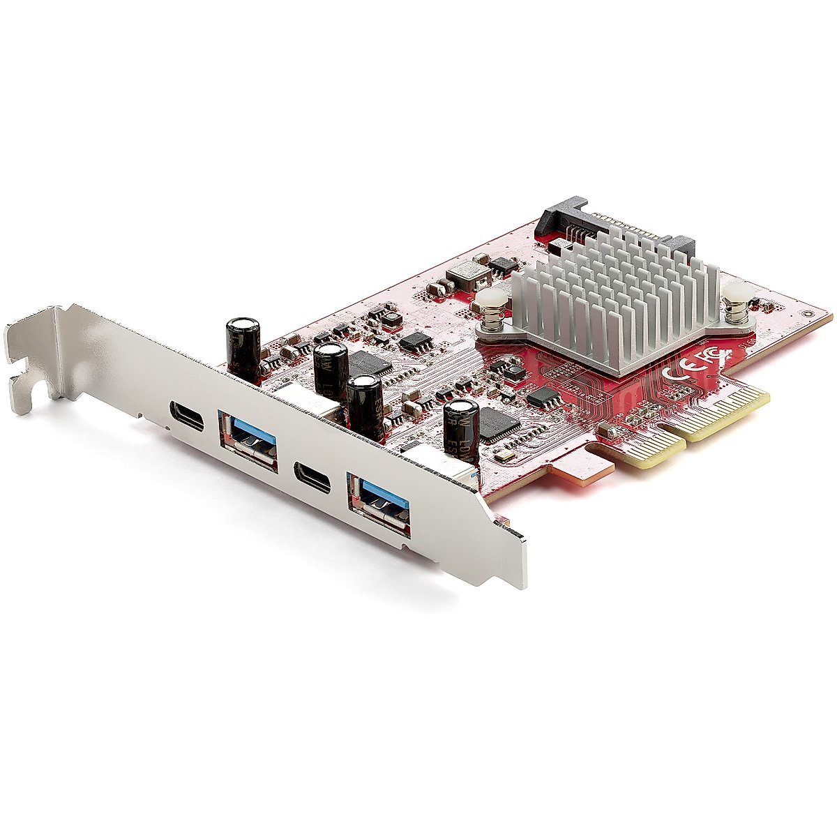 StarTech.com 4-Port USB PCIe Card - 10Gbps USB PCI Express Expansion Card w/ 2 Controllers - 2X USB-C & 2X USB-A Ports (USB 3.2 Gen 2) - USB/USB-C PCI-e Card - Full Profile, TAA (PEXUSB312A2C2V)