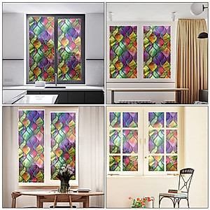 BESPORTBLE 1pc Cellophane Frosted Window Film for Glass Stained Glass Window Film Mirror Stickers 3D Privacy Window Sticker Static Window Decal Window Film Stained Glass Static Window Cling