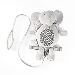 Berhapy 2 in 1 Gray Elephant Toddler Safety Harness Backpack Children's Walking Leash Strap Baby Leash for 1-3 Years Old Kid Leash for Boys and Girls