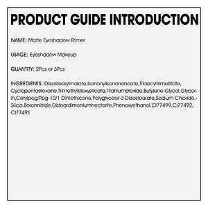 LOKFAR 2 Pack Matte Eyeshadow Primer for Oily Lids White Eyeshadow No Crease Eye Primer Makeup Eyeshadow Base Waterproof & Smudge-proof & Long Lasting Cream Liquid Eye-shadow for All Shadows (Set A)