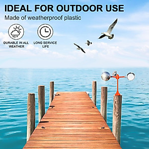 Bird Reflective Spinning Deterrent Devices for Outside Keep Birds Away Pigeon Woodpeckers Deterrent for Garden Roofs