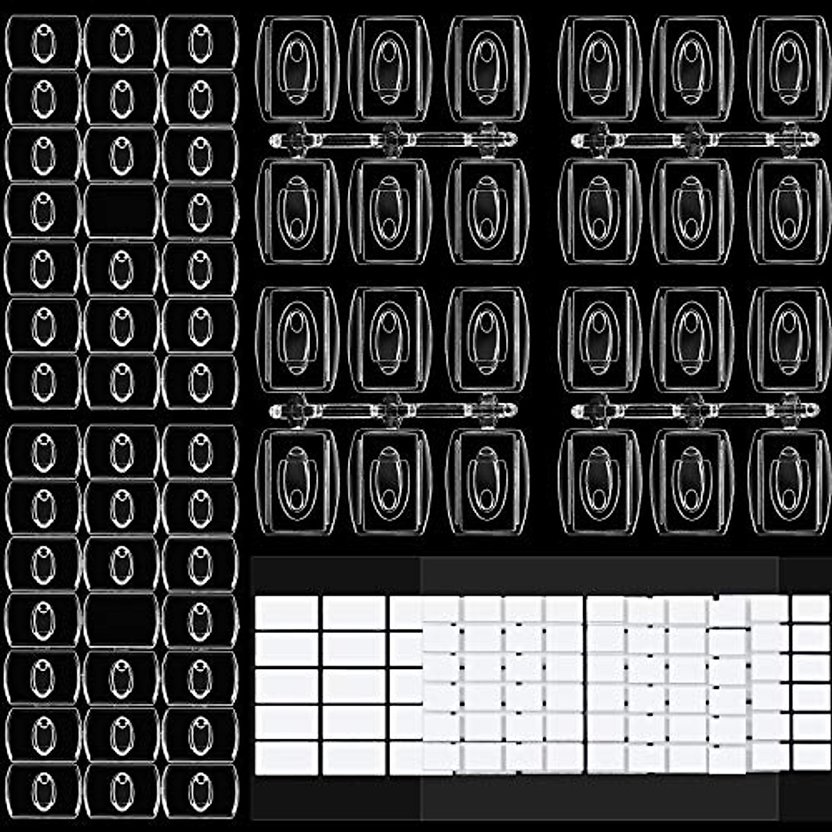 Tatuo 60 Pieces Mini Decorating Hook Clips Holiday Christmas Light Hook Clips Decorating Clips for String Lights Multi-Function Decoration Hanging Clip for Home School Outdoor