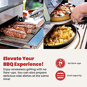 CAPT'N COOK OvenPlus Portable Gas Pizza Oven - Double Cooking Design For Crispy Crust and Well-cooked topping, No need to Spin, Outdoor baking and grilling, Cook with Ease, with Pizza Cutter and Peel
