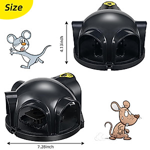 2 Pack Tunnel Mouse Trap, Reusable Rat Snap Traps with Tunneled Design, Chipmunk Trap Indoor and Outdoor for House Yard Garden Kitchen, Pest Control Rodent Trap, Friendly for Kids & Pets