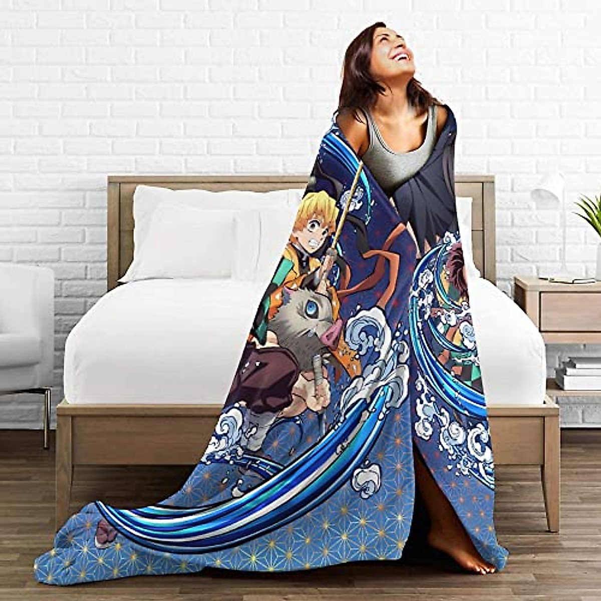 Anime Blanket Couch Throw Blanket Flannel Blankets for Couch Bed Living Room 50"X40"