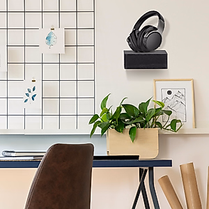 NIUBEST Small Floating Shelf for Wall,5 Inch Mini Wall Shelf,Display Plant Collectibles for Kitchen Bathroom Bedroom Living Room(Black)