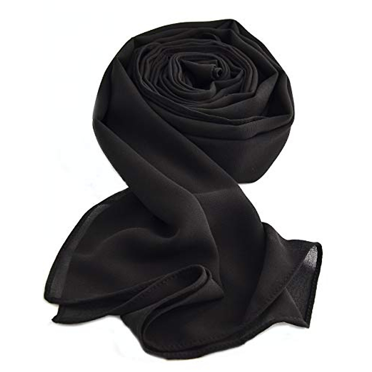 Txameru Hijab for Women Chiffon Hijab Scarfs for Women Shawl (Black)