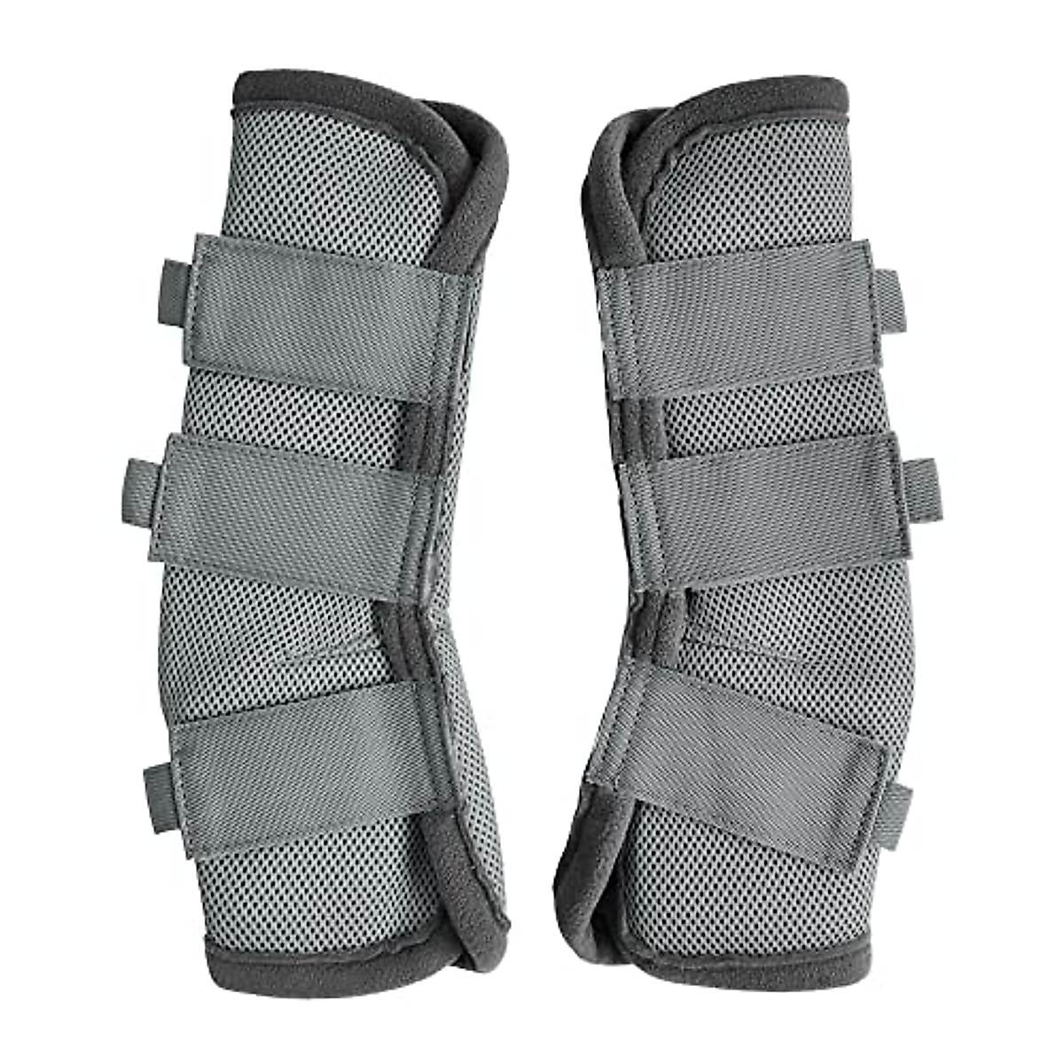 Horse Fly Boots - Fly Horse Boots Perfect for Equine Leg Wraps and Maximum Horse Fly Protection Set of 4 (Grey, Pony)