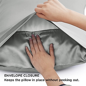 Bedsure Satin Pillowcase Standard Set of 2 and Bedsure Pillows Standard Set of 2