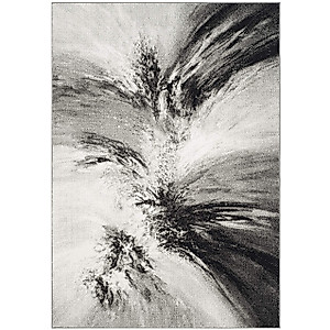 SAFAVIEH Glacier Collection Area Rug - 8' x 10', Grey & Multi, Modern Abstract Design, Non-Shedding & Easy Care, Ideal for High Traffic Areas in Living Room, Bedroom (GLA127C)