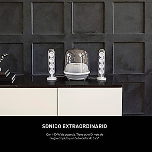 Harman Kardon HK SoundSticks 4-2.1 Bluetooth Speaker System with Deep Bass and Inspiring Industrial Design (White)