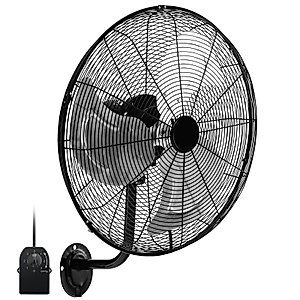 Tangkula 20 Inch Wall Mount Fan with Aluminum Fan Blades, Industrial 3-Speed Oscillating Metal Wall Fan, Heavy Duty Wall Mount Fan for Shop, Commercial, Garage, Warehouse, Workshops & Factory
