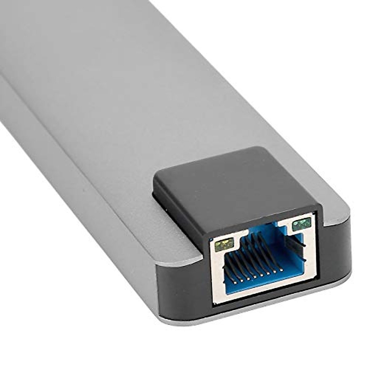 HUB Multifunction USB 3.0 Type‑C HDMI RJ45 Display Adapter Gray Compatible with OS X/Windows for Office and Entertainment
