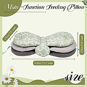 Tatuo Adjustable Breastfeeding Pillows for Mom Multiple Angle Altering Layers Baby Feeding Pillow with 2 Pcs Absorbent Coral Fleece Baby Washcloths for Newborn Infant Toddlers
