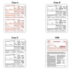 Office Depot® Brand 1099-MISC Laser Tax Forms with Software, 4-Part, 2-Up, 8-1/2" x 11", Pack of 25 Forms