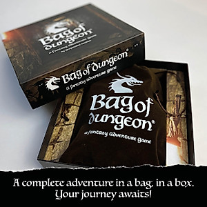 Bag of Dungeon - A Popular Fantasy Crawler Adventure Board Game | Enter The Dragon's Lair | 1-4 Players | Age 7+ | Simple-to-Play | Best Travel & Family Games | Tabletop RPG | Classic Gaming