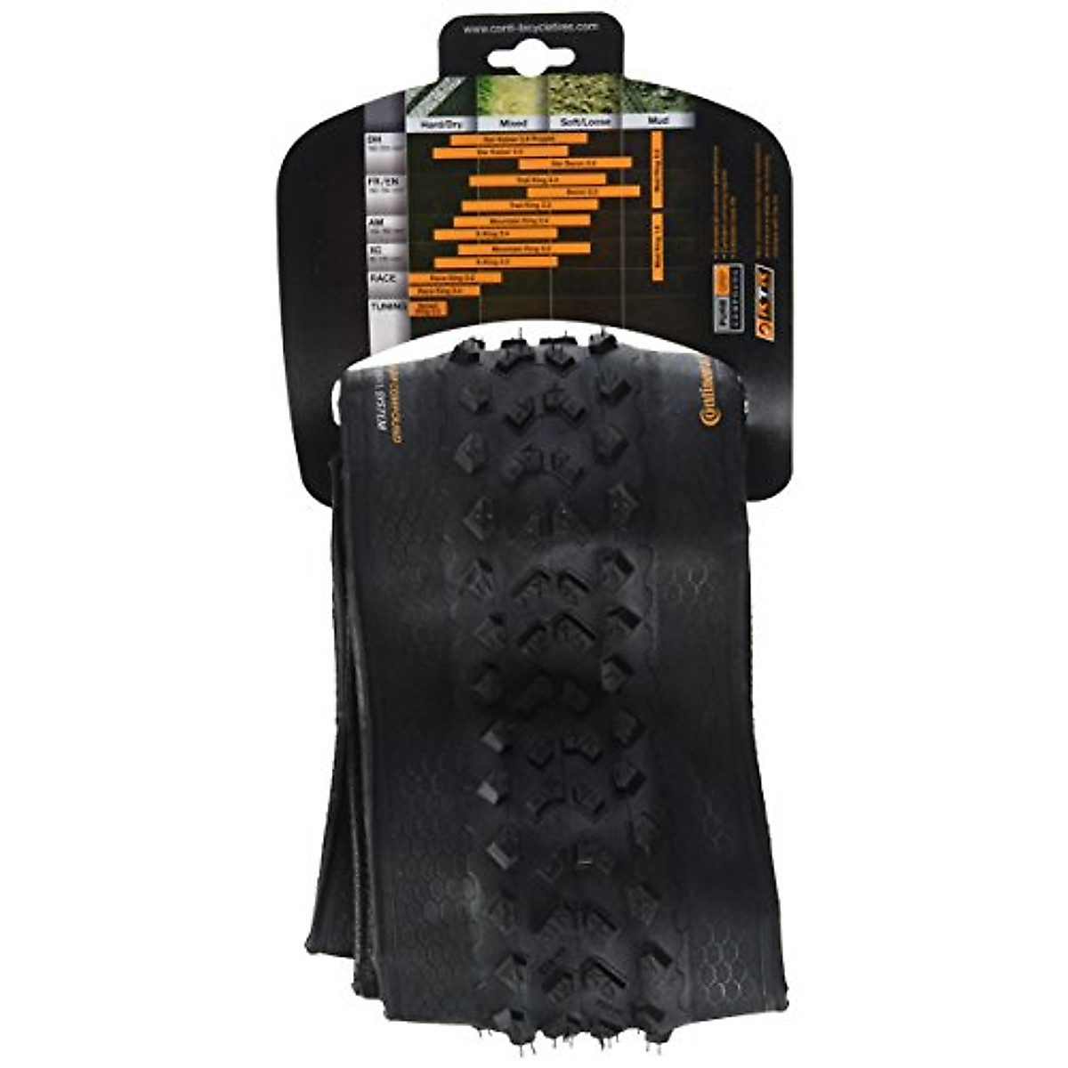 Continental Mountain King Performance MTB Folding Bike Tire - 29 x 2.3, Black