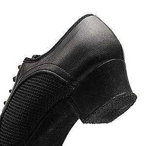 TINRYMX Women Ballroom Practice Shoes Standard Modern Teaching Professional Performance Latin Salsa Dance Shoes,US 5.5