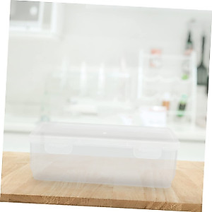 NOLITOY 3Pcs bread storage box loaf cake containers bread container freezer containers fruit refrigerator container toast keeper toast bread kitchen storage holder plastic tea fruit box