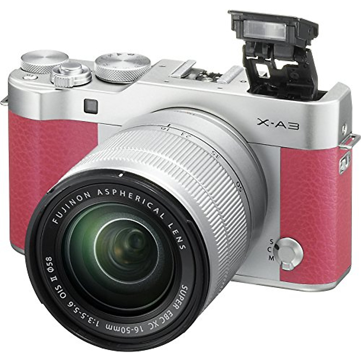 Fujifilm X-A3 Mirrorless Camera XC16-50mm F3.5-5.6 II Lens Kit - Pink