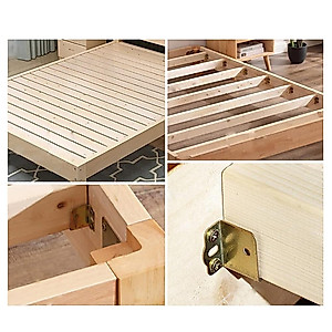 ZYAMY 4pcs Metal Bed Bracket, Bed Corner Hinge, 97x31x47mm Square Bracket, Furniture Fixed Bed Hardware Accessories