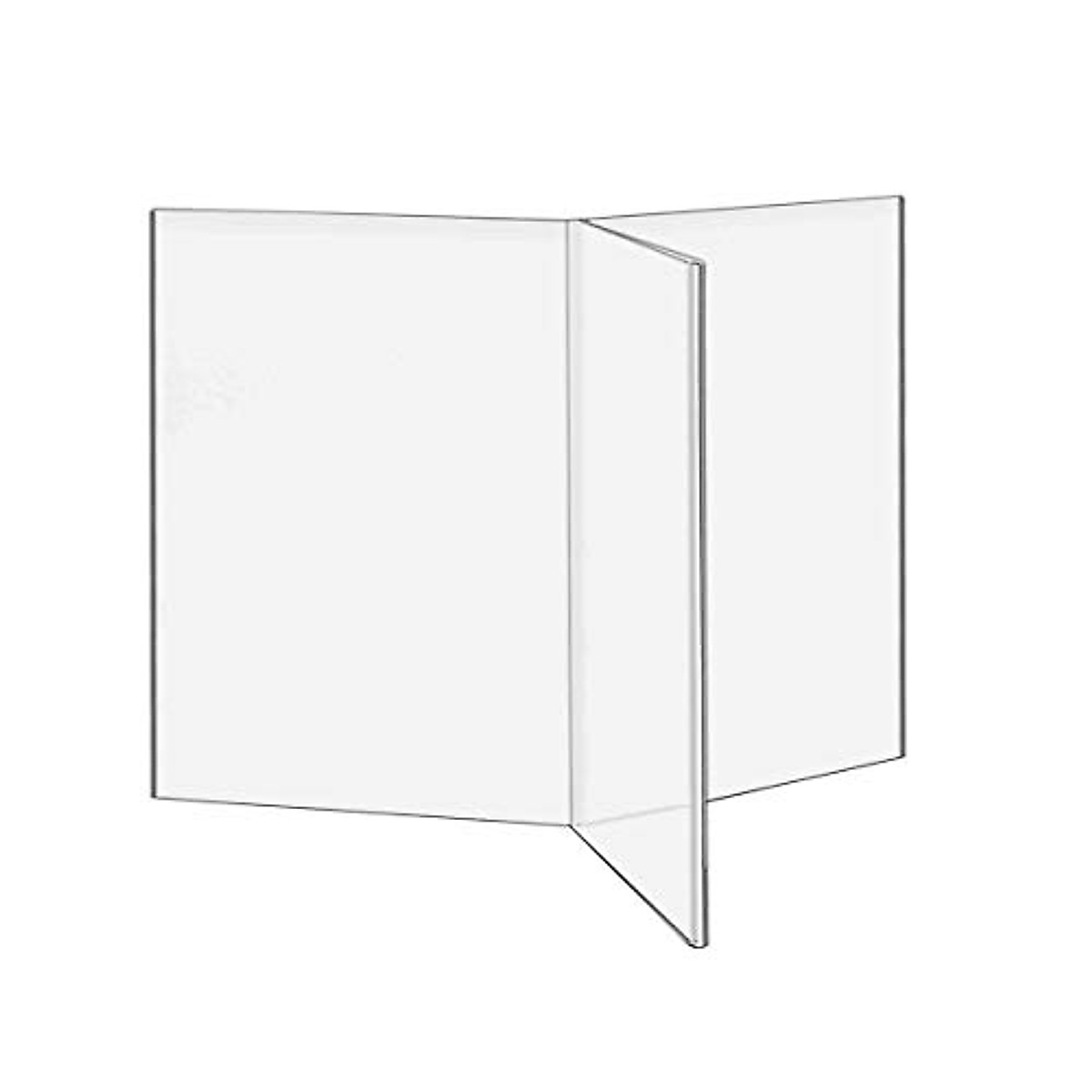 Marketing Holders Multi Panel Sign Holder 5" x 7" Pack of 10 Public Notice Stand Nameplate Directions Maps Frame Clear Acrylic Table Tent Graphic Image Party Venues Celebrations Announcements