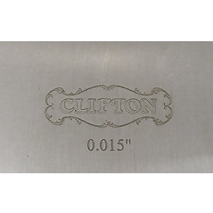 Bundle Set of 4 each Different Thickness Clifton Tool Company 3 x 6 Inches Thin Cabinet Scrapers (0.01, 0.015, 0.020, and 0.025 Inches) UK High Carbon Tool Steel TTWCSx4