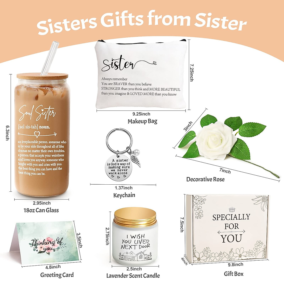 Soul Sister Gifts for Women, Sister Friend Gifts for Women, Birthday Gifts for Friend, Friendship Gifts, Sister Friend Gifts, Gifts for Soul Sisters/Women Friends, Sisters Gifts for Sister