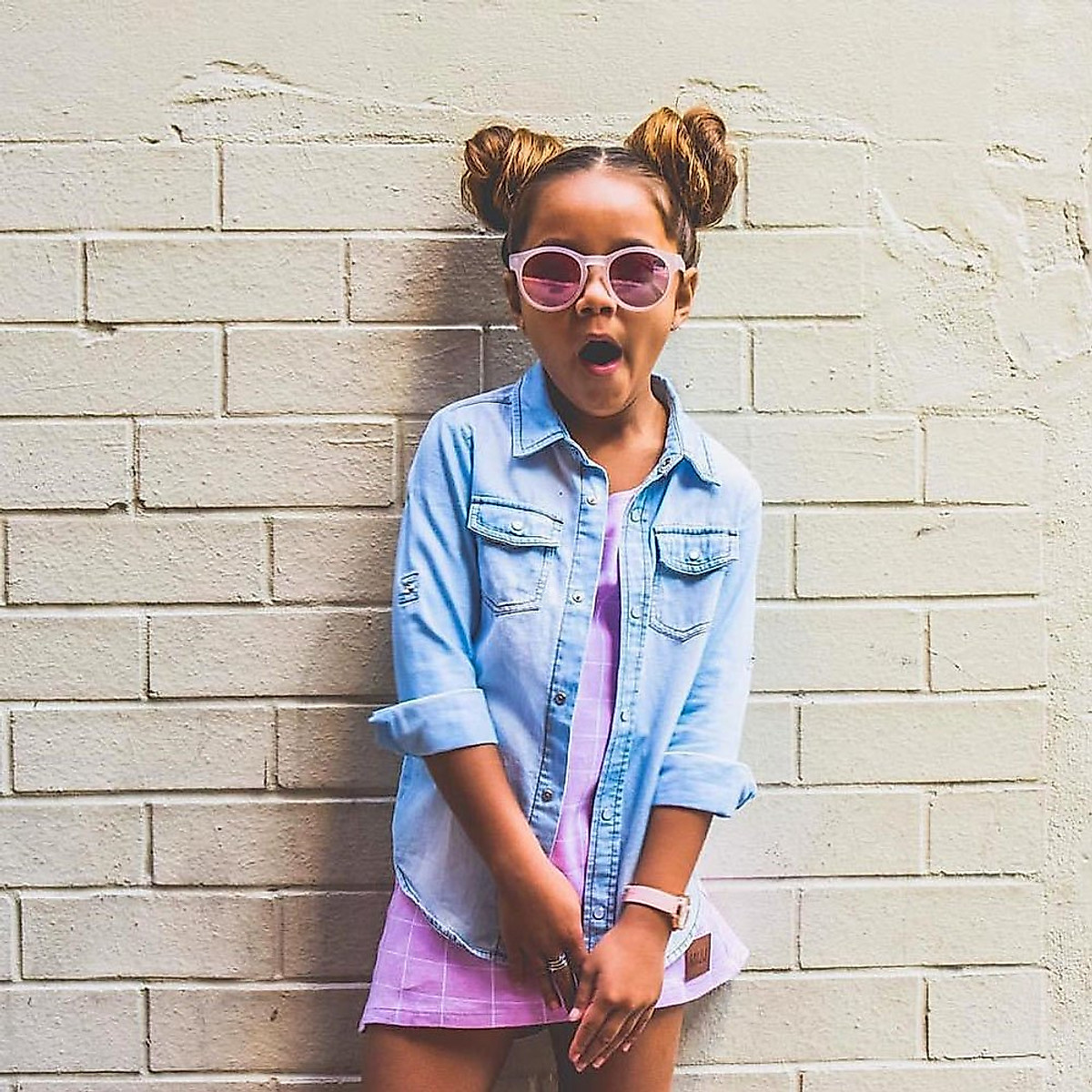 Honganda Fashion Kids Toddler Baby Boy Girl Adjustable Sleeve Denim Shirt Tops Blouse (Denim, 2-3 Years)