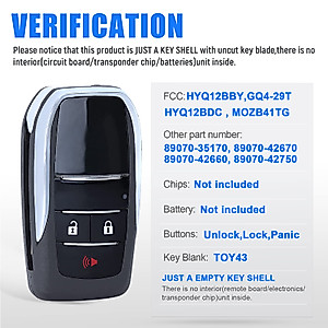 Keymall Modified Upgraded Flip Key Shell Case Replacement for Toyota RAV4 Camry for Scion TOY43,JUST A Key CASE (Upgraded 3 Buttons)