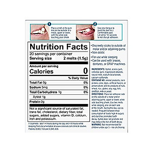 Oracoat Xylimelts for Dry Mouth Relief, Mild Mint (Pack of 3), 40 Count