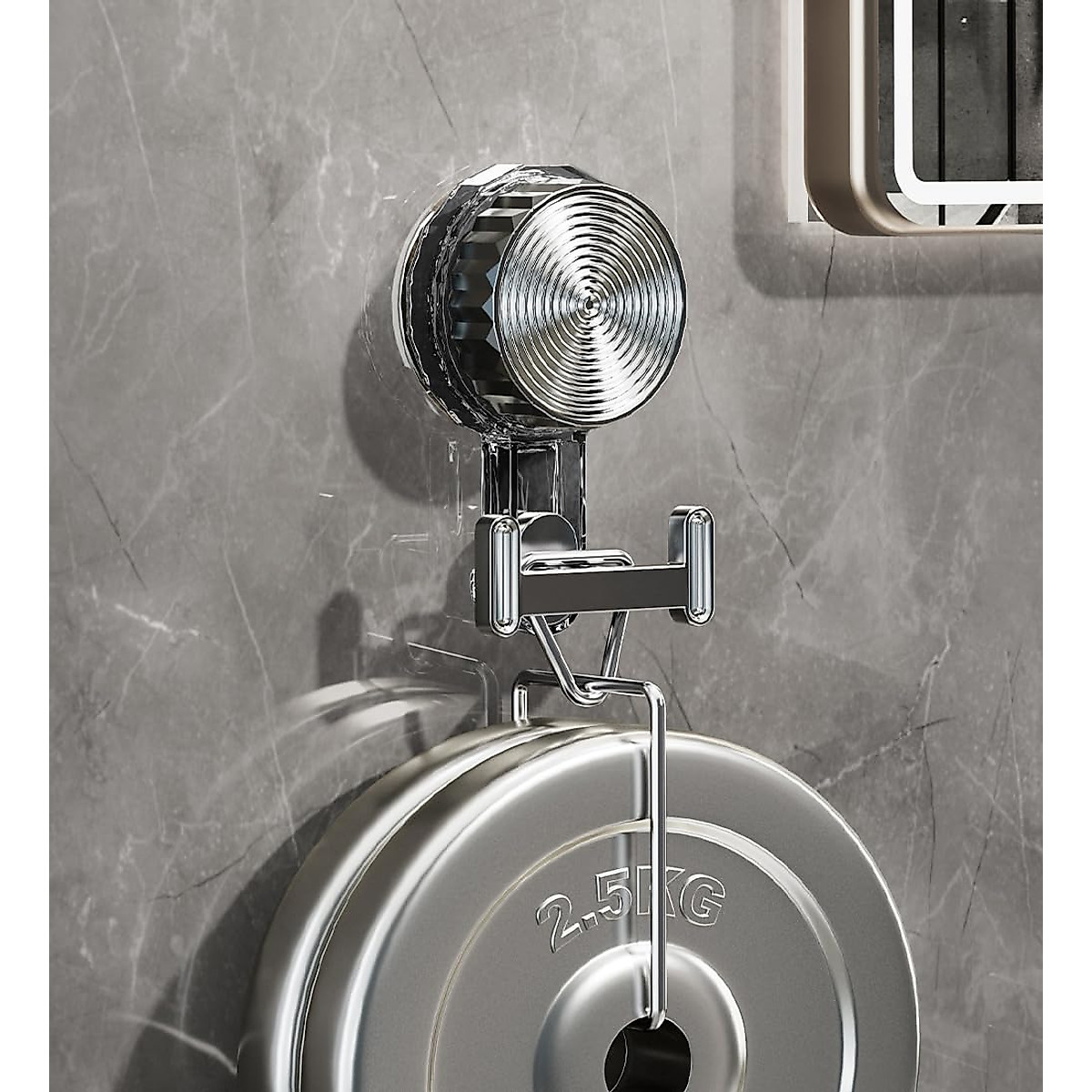 BTHERG Suction Cup (3 Sets) Hooks, Bright Suction Cup Hooks, Small Removable Suction Cup Hooks for Shower Room Glass Doors Window Kitchens up to 11 LBS of Smooth Surfaces