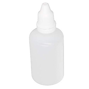 Othmro 1.7oz PE Lab Eye Plastic Dropper Bottles 20pcs, 50ml Squeezable Eye Liquid Dropper Thin Mouth Via of Liquid Sample Seal Storage Bottle with Childproof White Cap